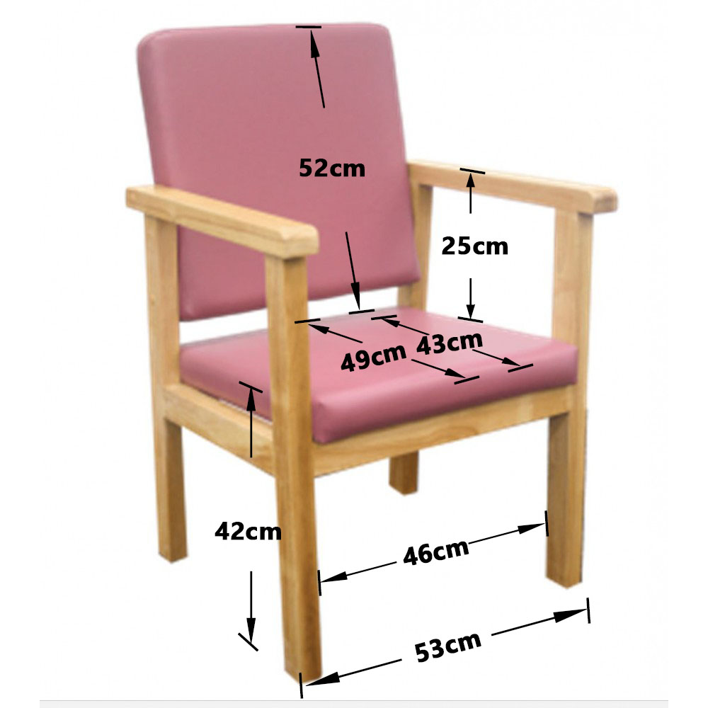 Rehab Wooden Geriatric Chair Non Reclining - Sturdy Chair for Elderly ...