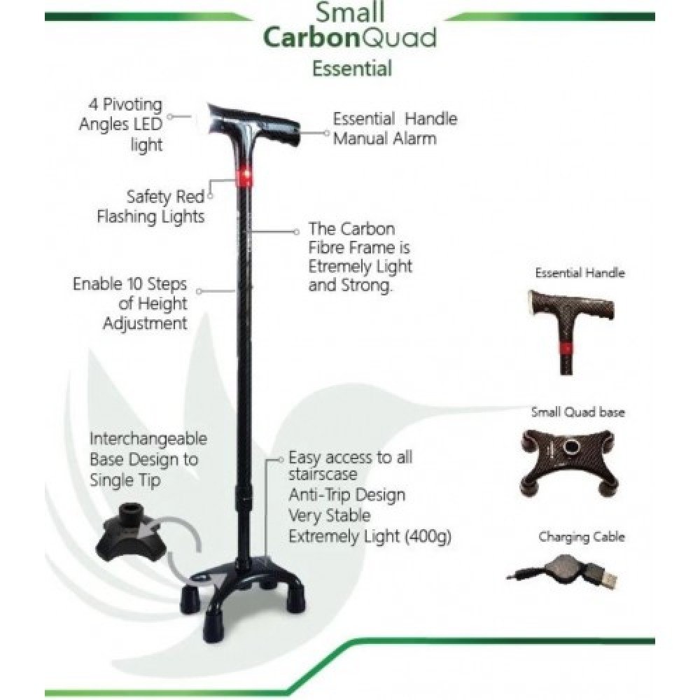 Smart Small Quad Walking Stick - Smart Walking Stick - Moblity Aids ...