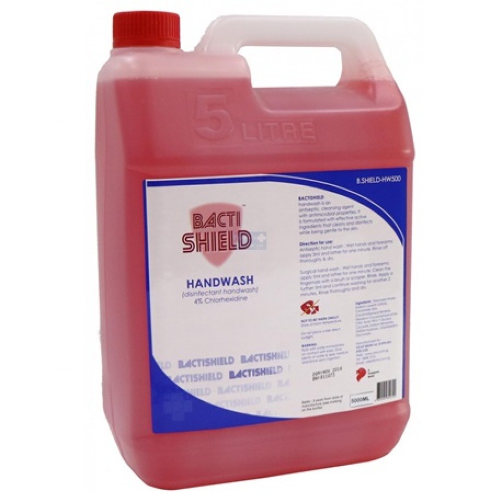 Bactishield Handwash, with 4% Chlorhexidine, 5litres Per Bottle ...