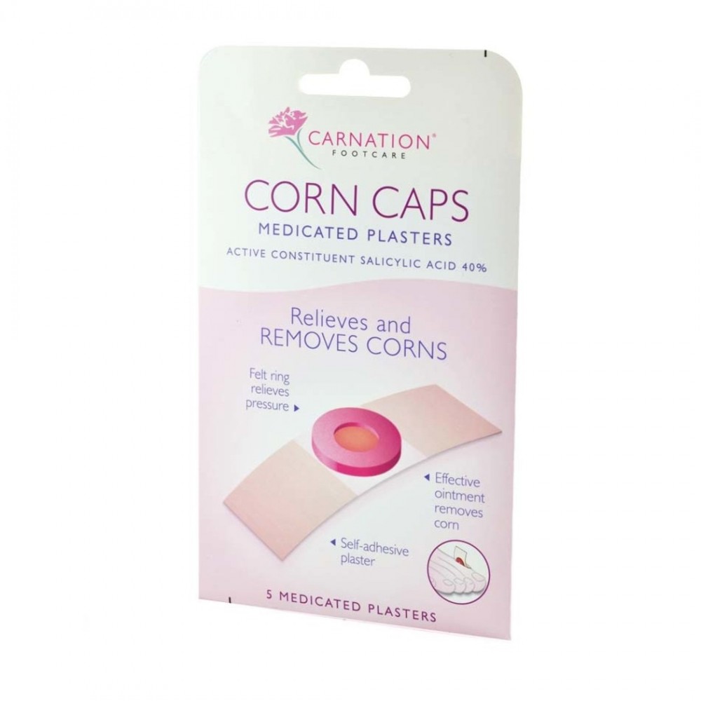 Carnation Corn Caps 40% Medicated Plasters (5s) - Fu Kang Healthcare ...