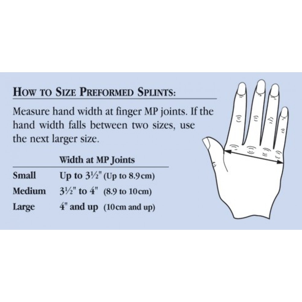 Preformed Functional Position Hand Splint - Resting Hand Splint - Hand ...