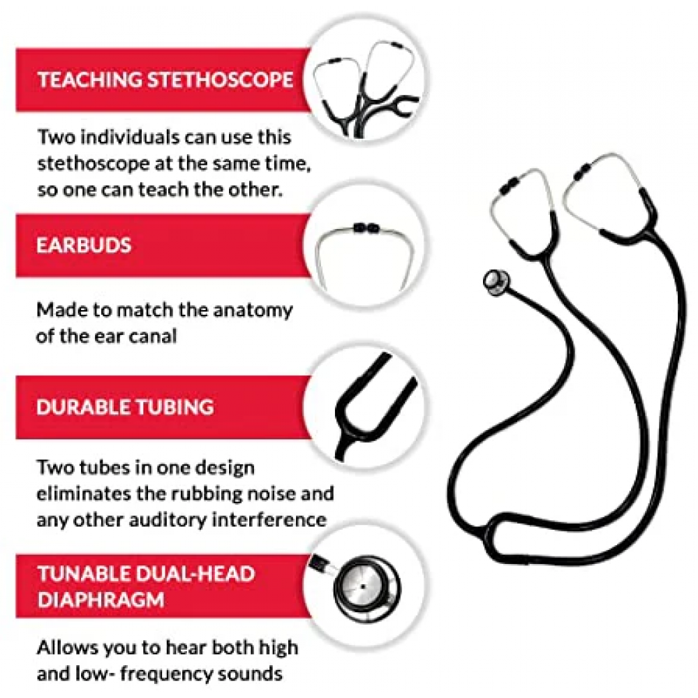 Deluxe Dual-Head Teaching Stethoscope - Fu Kang Healthcare